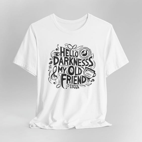 100% cotton tshirts men tee Hello Darkness My Old Friend Abstract Art ...
