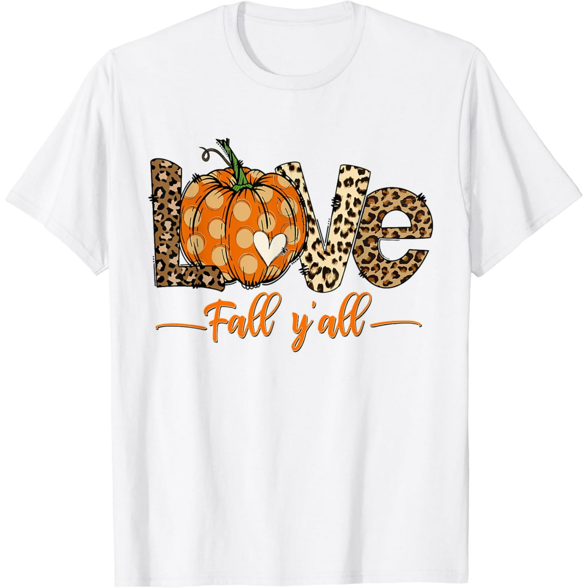 100% cotton tshirts men tee Hello Fall Pumpkin Love Fall Y'All Leopard ...