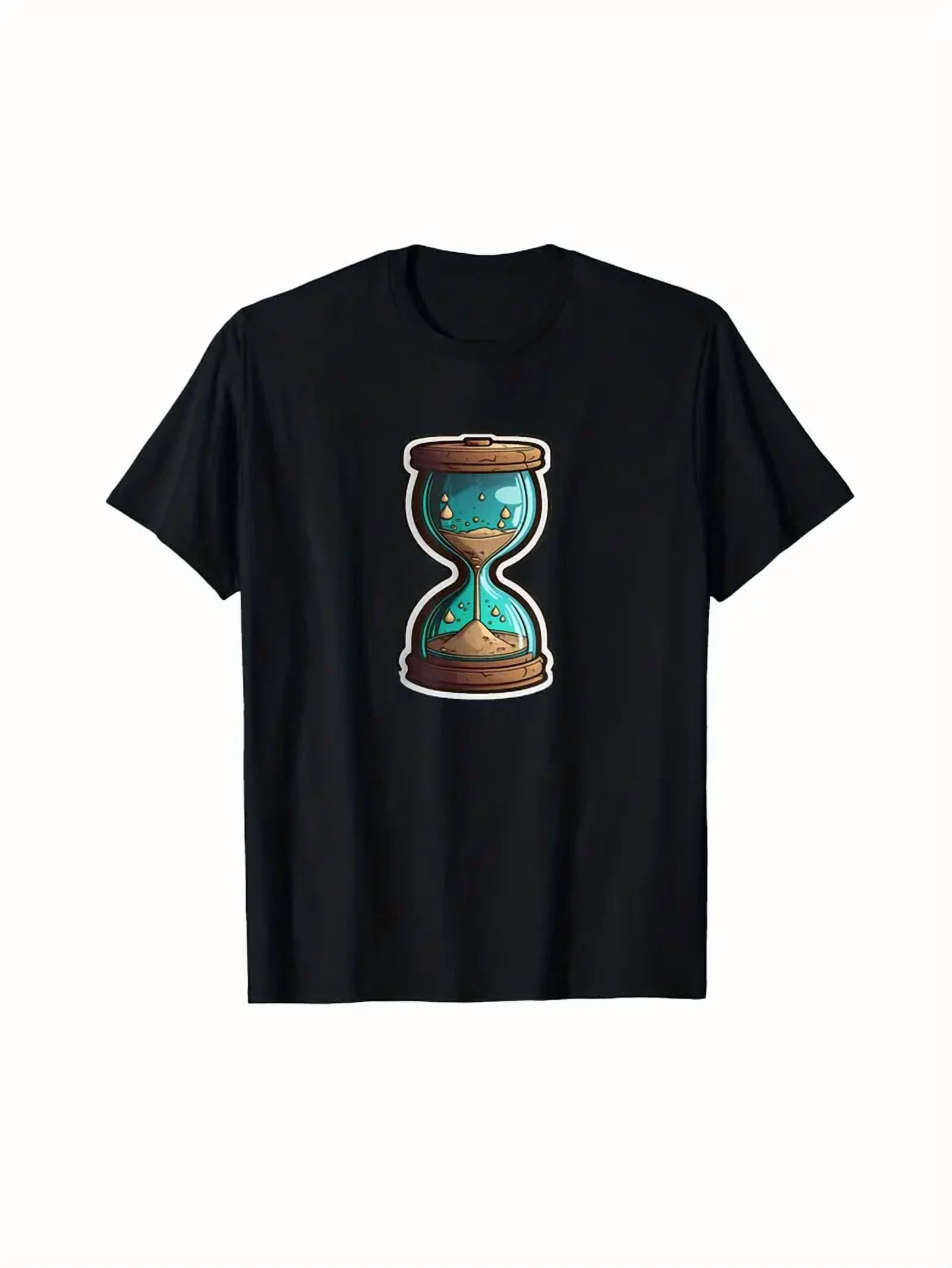 100% cotton tshirts men tee Hourglass, Sandglass, Sand Clock, Timer ...