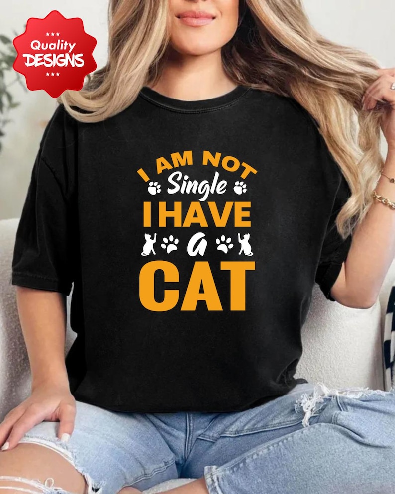 100% cotton tshirts men tee I Have a Cat PNG, Funny Cat Lover T-Shirt ...