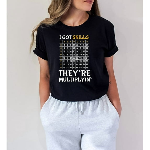 100% cotton tshirts men tee I Got Skills They’re Multiplying Shirt, High School Math Shirt, Math ...