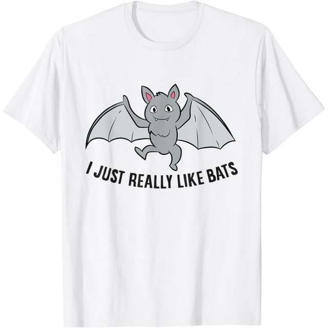 100% cotton tshirts men tee I Just Really Like Bats Ok? Funny Bats T ...