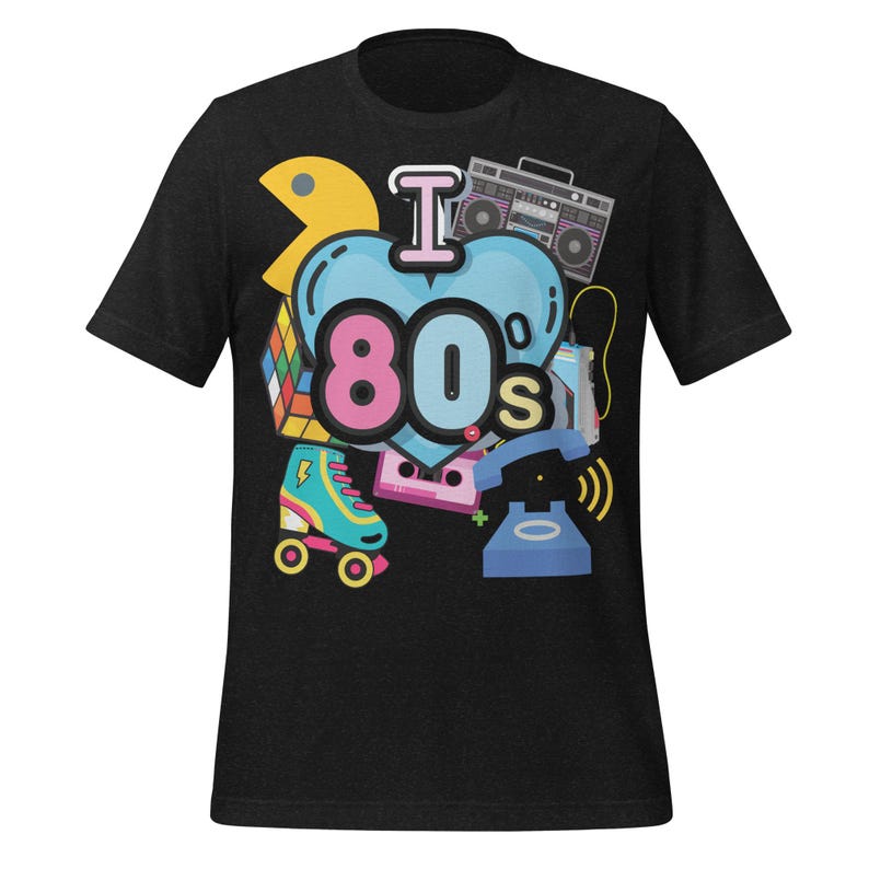 100% cotton tshirts men tee I Love the 80s T-Shirt Retro Nostalgia Tee ...