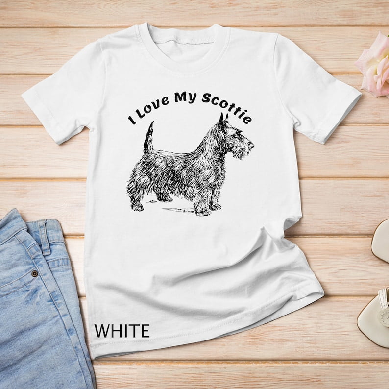 100% cotton tshirts men tee I Love My Scottie Dog Scottish Terrier Graphic T-shirt Sweatshirt ...