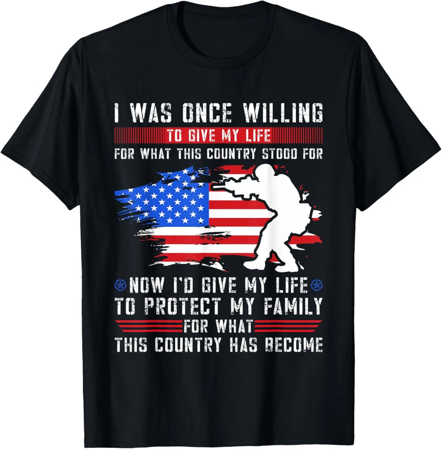 100% cotton tshirts men tee I Was Once Willing To Give My Life For What ...