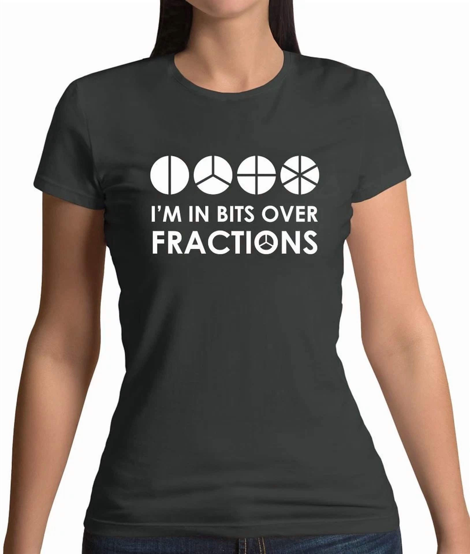 100% cotton tshirts men tee I'm In Bits Over Fractions - Womens T-Shirt ...