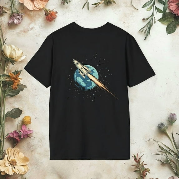 100% cotton tshirts men tee Intergalactic Explorers T-Shirt - Space ...