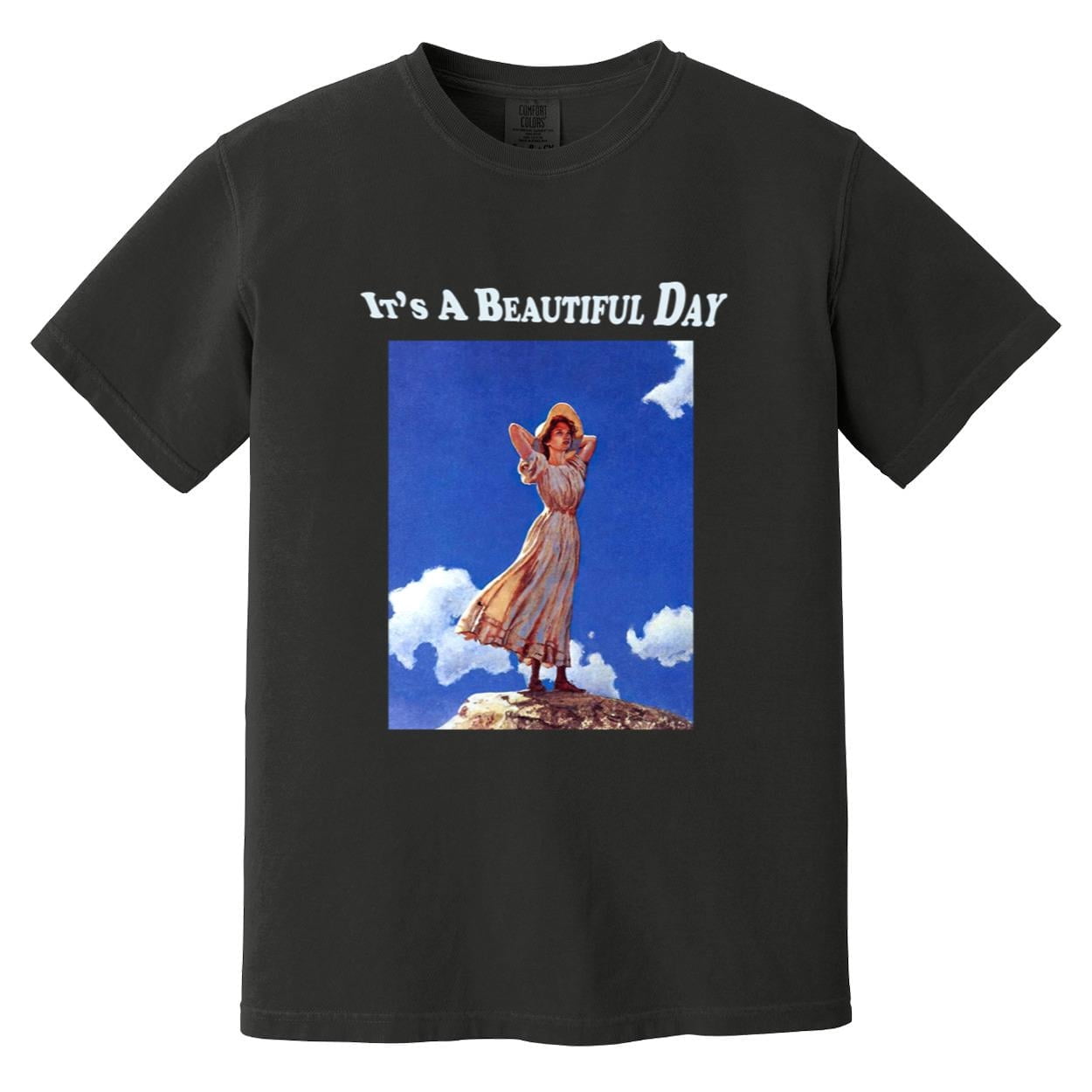 100% cotton tshirts men tee It’s a Beautiful Day 1969 Psychedelic Album ...