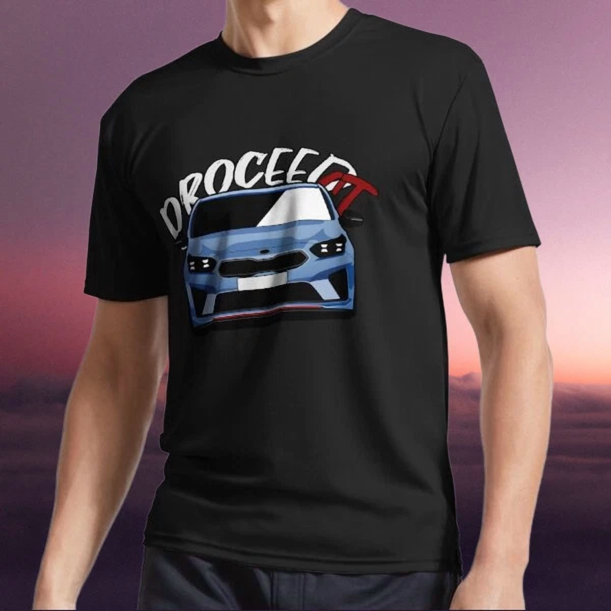 100% cotton tshirts men tee Kia Procced GT Blue- Active Logo T-Shirt ...