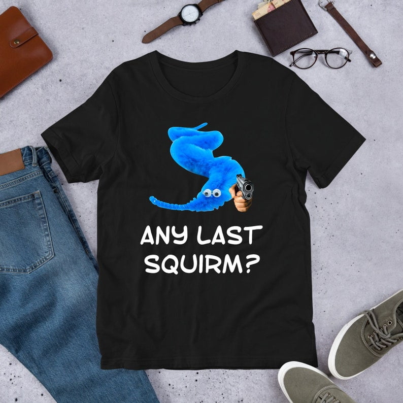 100% cotton tshirts men tee Any Last Squirm, Worm On A String, Cursed, Funny Meme Shirt, Ironic ...