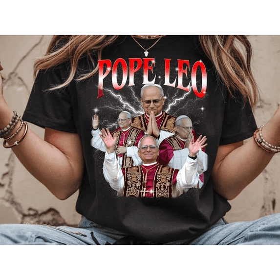 100% cotton tshirts men tee Leo the 14th T-Shirt – Pope Leo XIV ...