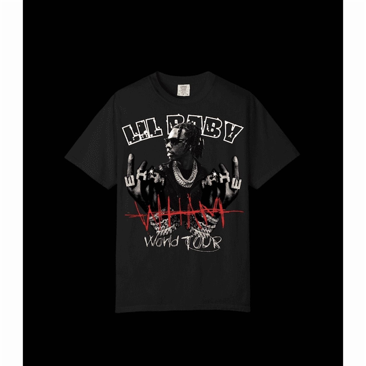 100% cotton tshirts men tee Lil Ba..by Wham World Tour 2 - Walmart.com