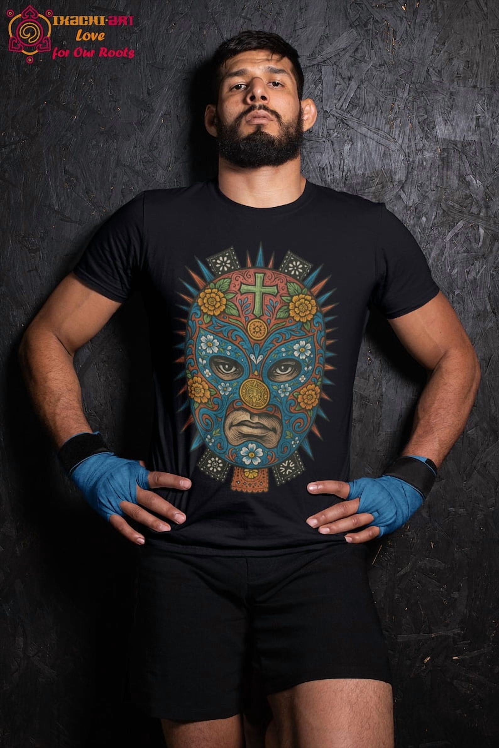 100% cotton tshirts men tee Lucha Libre Mask T-Shirt: Mexican Wrestling ...