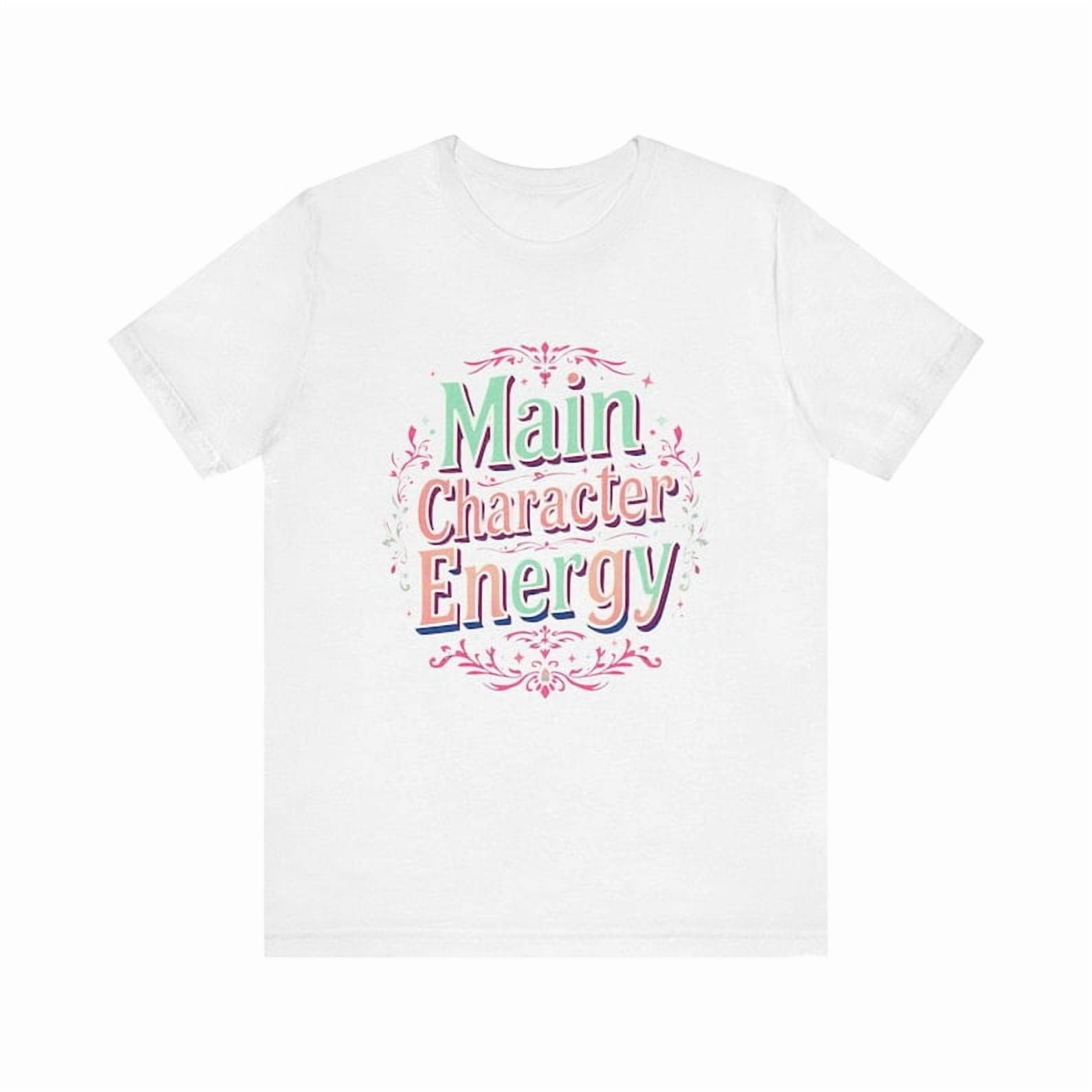 100% cotton tshirts men tee Main Character Energy Short Sleeve Tee ...