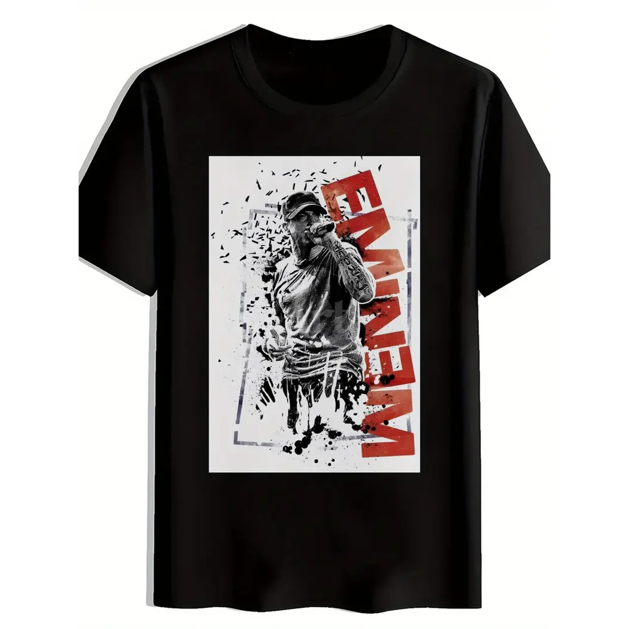 100% cotton tshirts men tee Men'S Hip Hop Music Graphic T-Shirt - Summer Casual Crew Neck Short ...