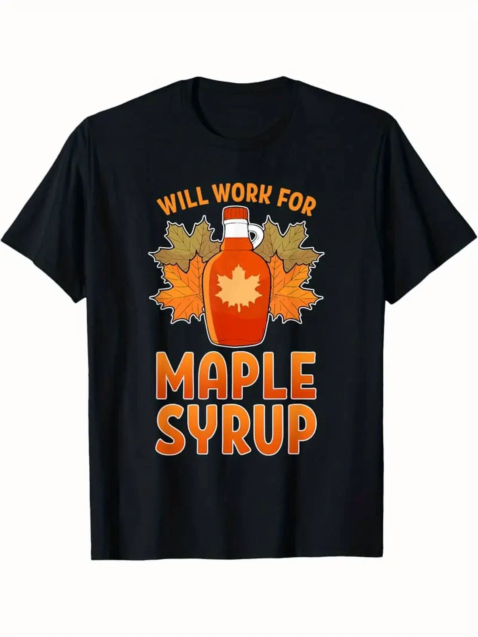 100% cotton tshirts men tee Men'S Maple Syrup Farmer Graphic T-Shirt ...