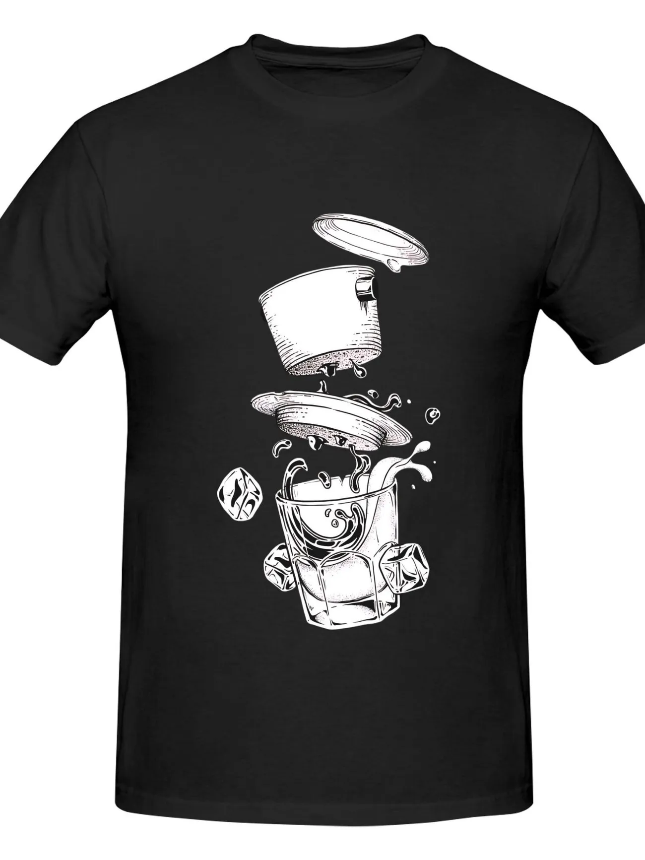 100% cotton tshirts men tee Men's Brewing Coffee Chaos Graphic T-Shirt ...