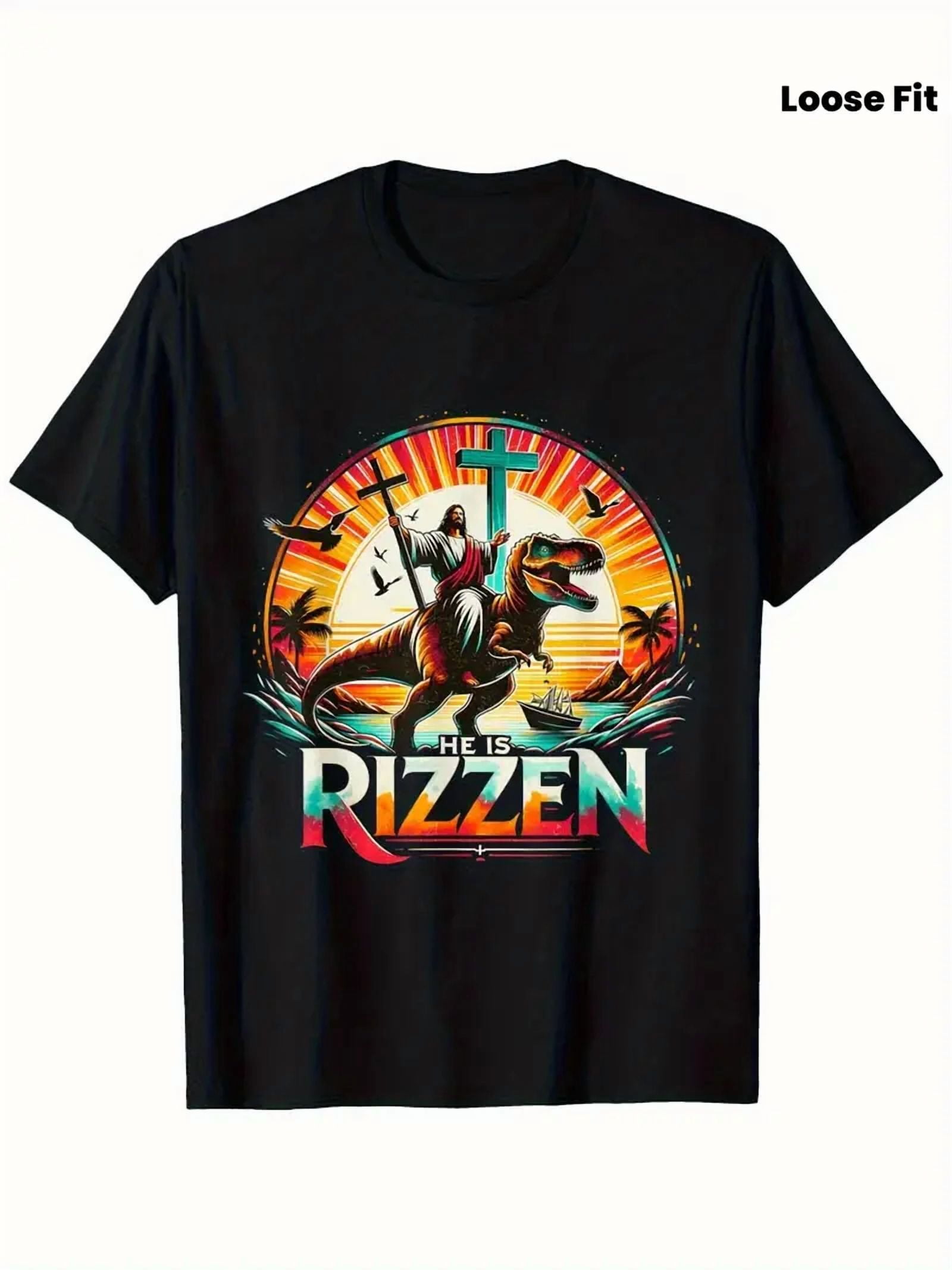 100% cotton tshirts men tee Men's Christian Graphic T-Shirt - Jesus ...
