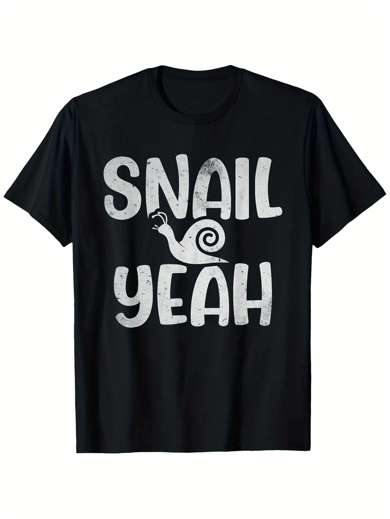 100% cotton tshirts men tee Men's Funny Snail Graphic T-Shirt ...
