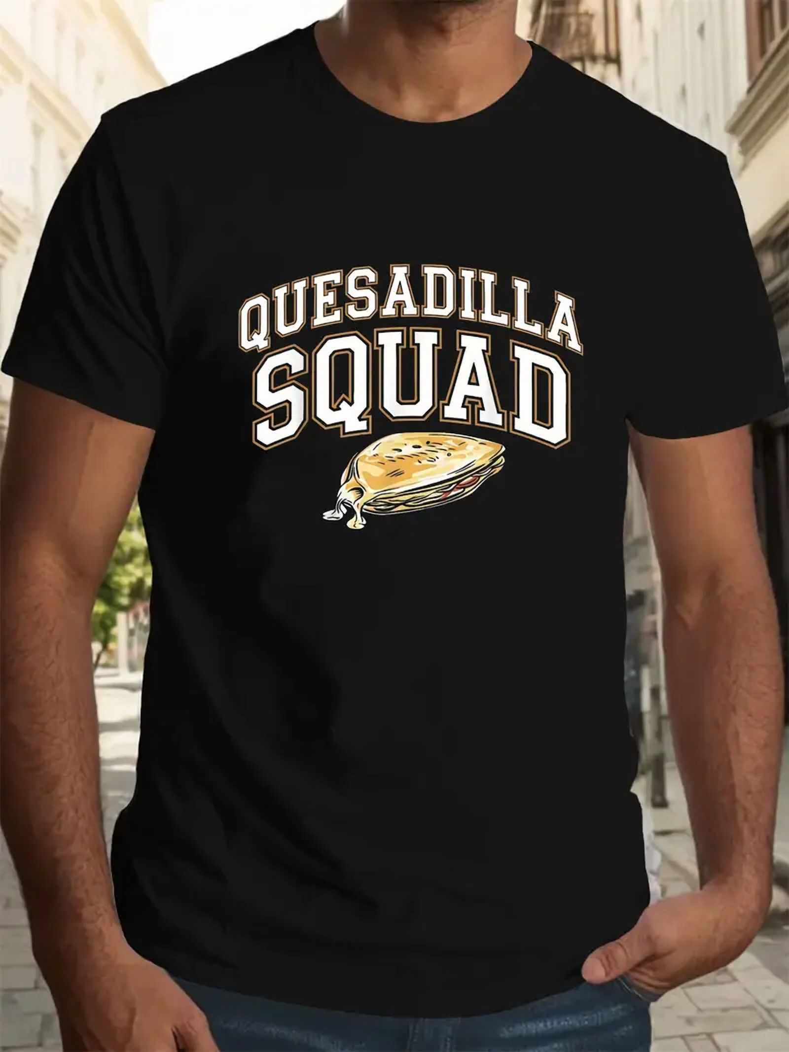 100% cotton tshirts men tee Men's Quesadilla Squad Graphic T-Shirt ...