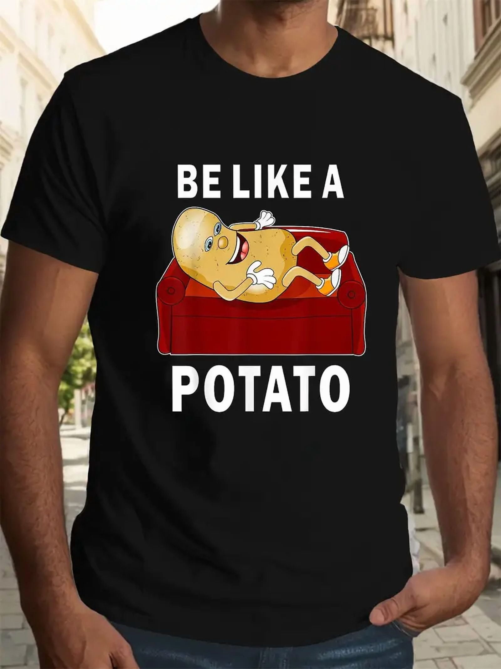 100% cotton tshirts men tee Men's Retro Groovy School Custodian Bunny Ear Graphic T-Shirt - 100% ...