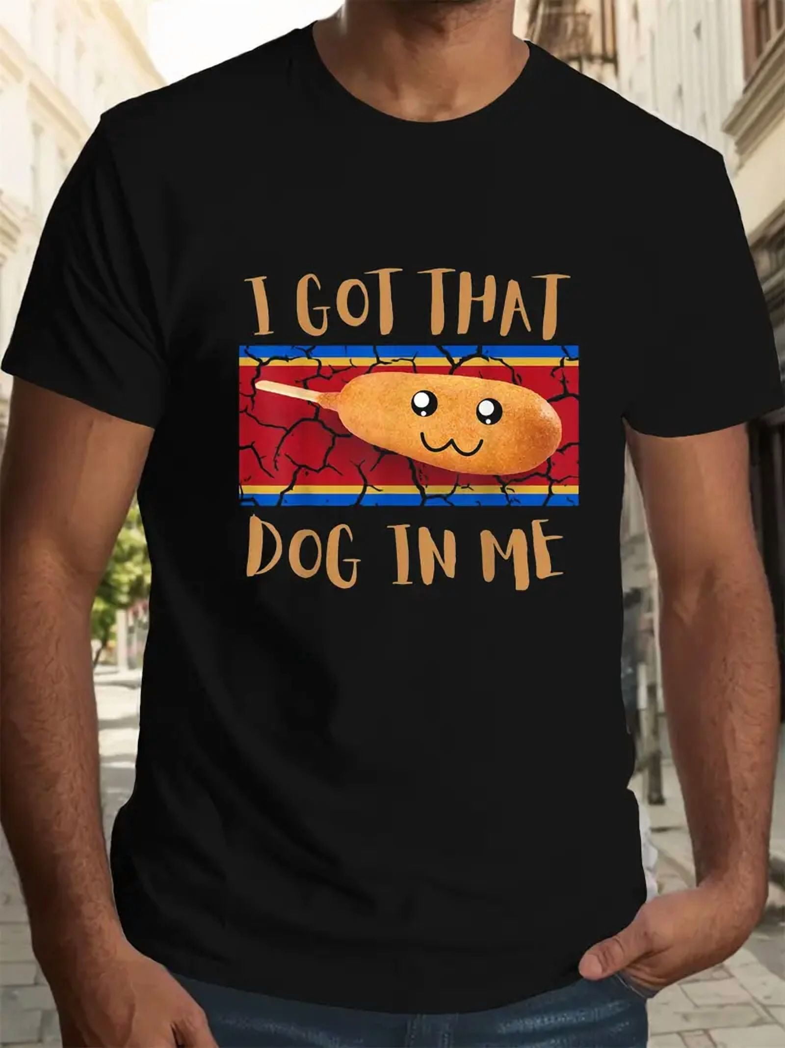 100% cotton tshirts men tee Men's Retro Vintage "I Got That Dog In Me ...