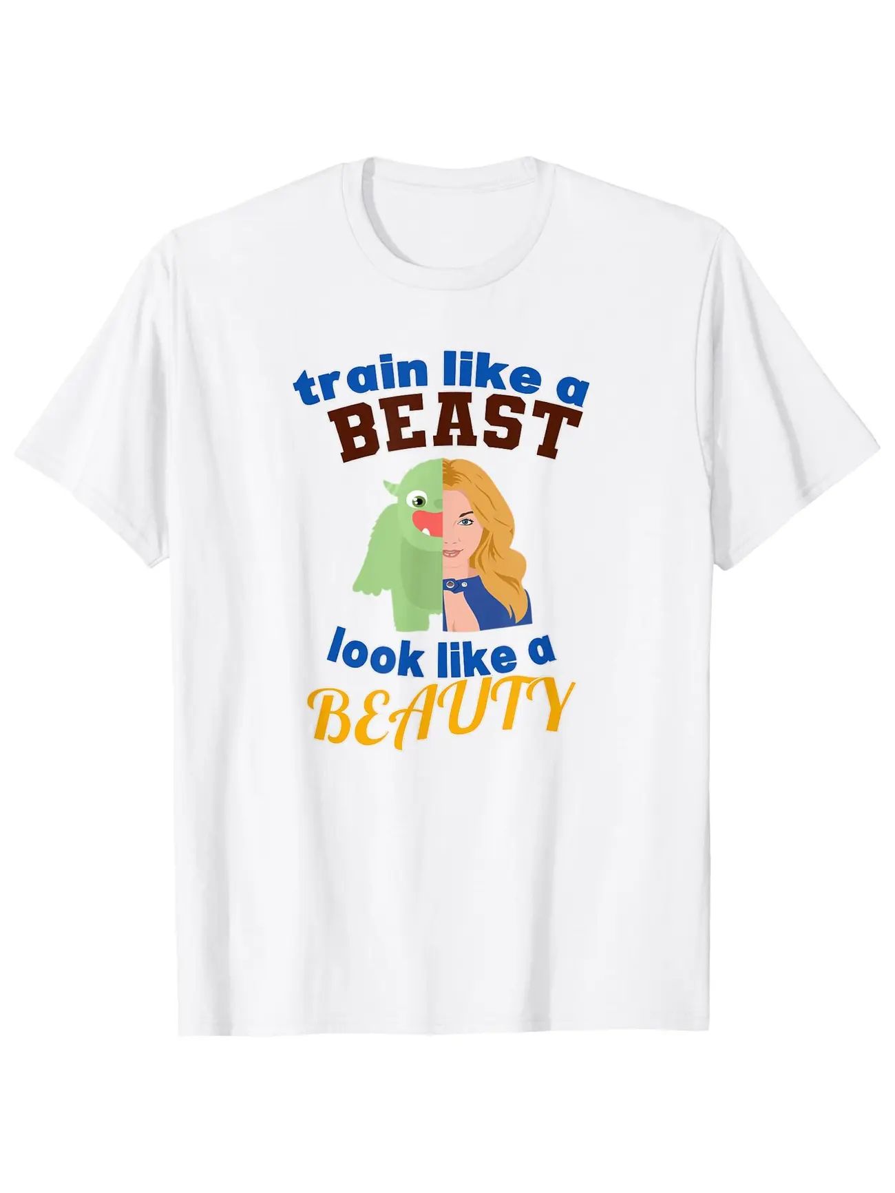 100% cotton tshirts men tee Men's "Train Like a Beast, Look Like a ...