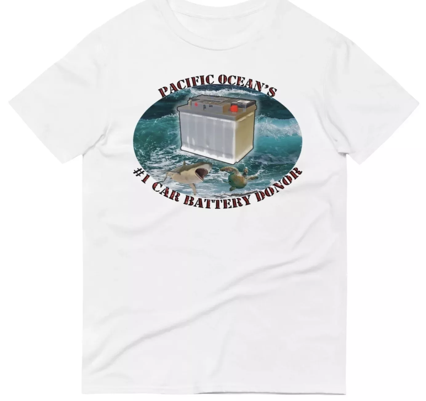 100% cotton tshirts men tee Mens Ocean Car Battery Donor T Shirt Funny ...