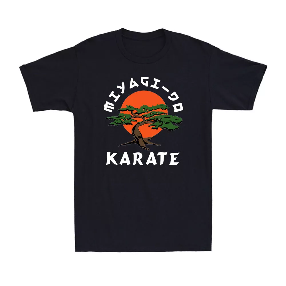 100% cotton tshirts men tee Miyagi Do Karate Shirt Funny Martial Art 80 ...
