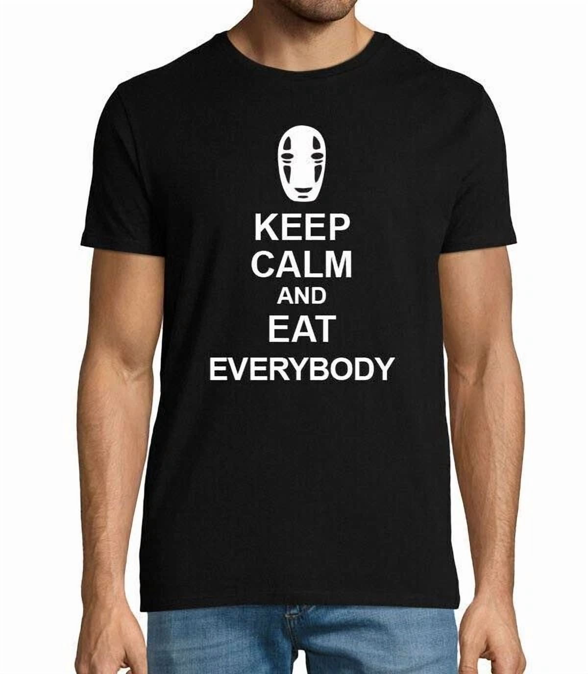 100% cotton tshirts men tee No Face - Keep Calm and Eat Everybody ...