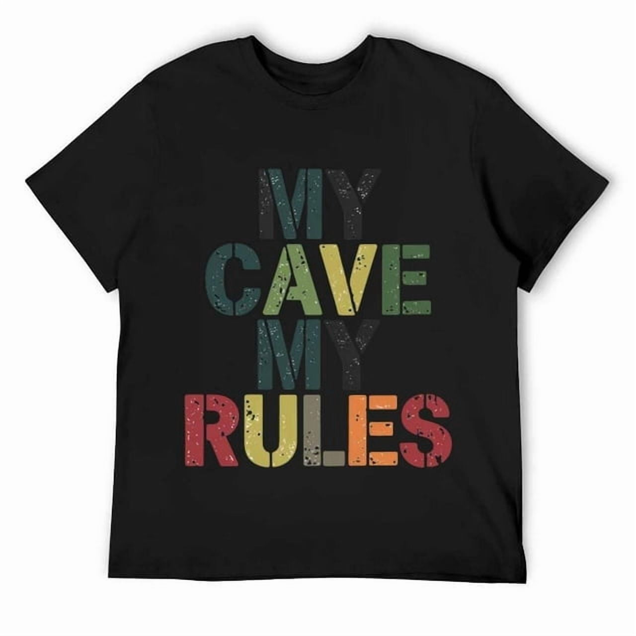100% cotton tshirts men tee October Orange Ribbon - MY CAVE MY RULES T ...