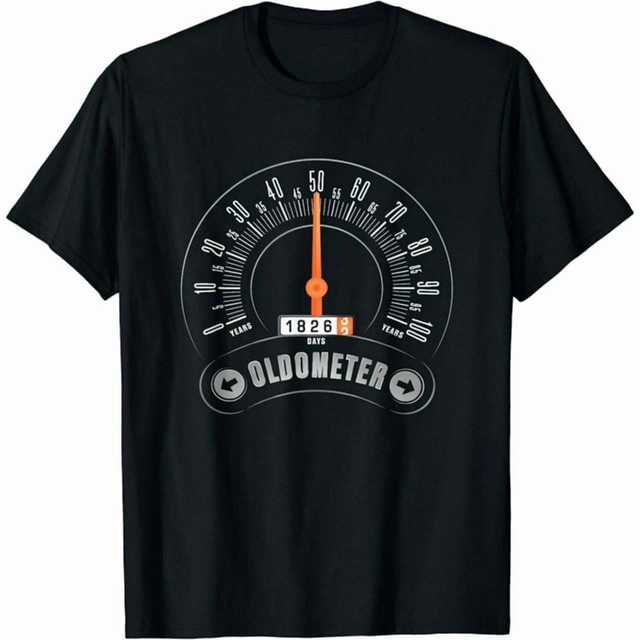 100% cotton tshirts men tee Oldometer - Funny 50th Birthday Gift for ...