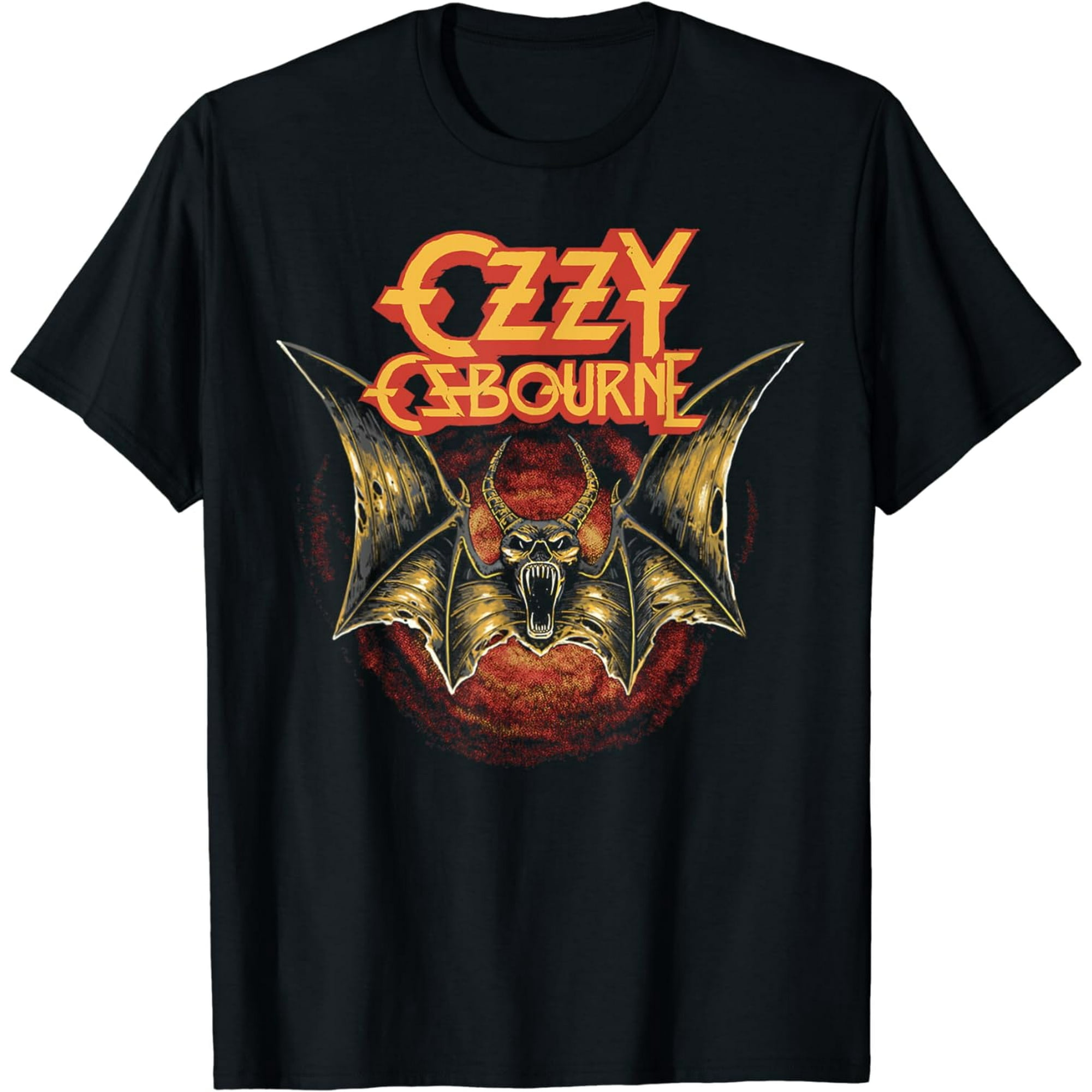 100% cotton tshirts men tee Ozzy Osbourne – Bat Logo Red T-Shirt ...