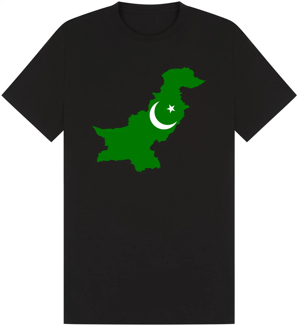 100% cotton tshirts men tee Pakistan Flag Map T-Shirt Men Women Unisex ...