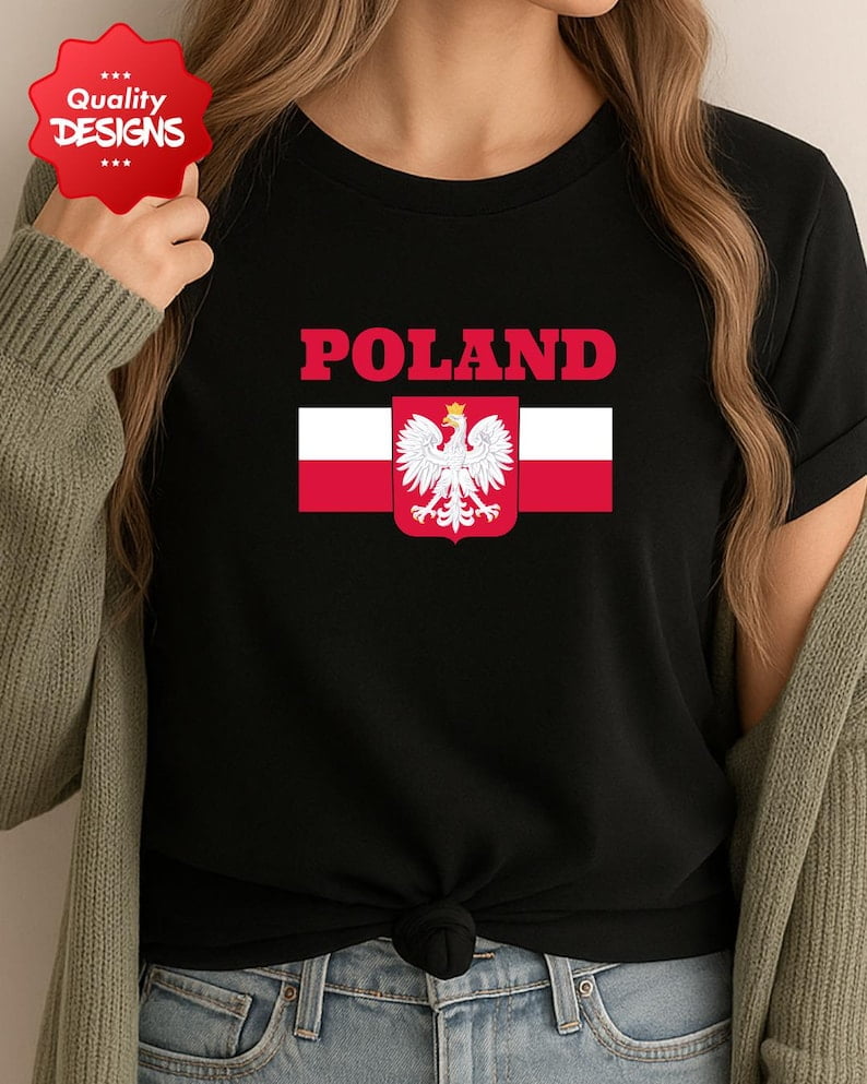 100% cotton tshirts men tee Poland Eagle PNG, Polish Emblem Graphic T-Shirt Design, Polish Pride ...