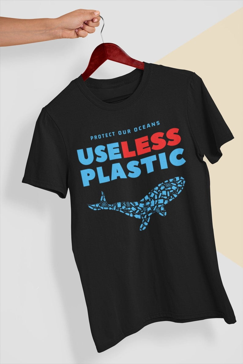 100% cotton tshirts men tee Protect Our Oceans - Use Less Plastic T ...