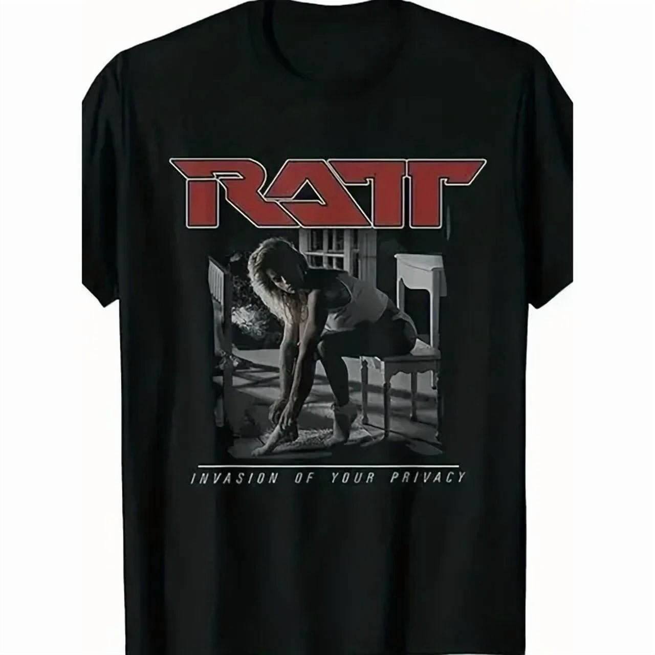 100% cotton tshirts men tee Ratt Band Vintage Graphic T-Shirt for Men ...