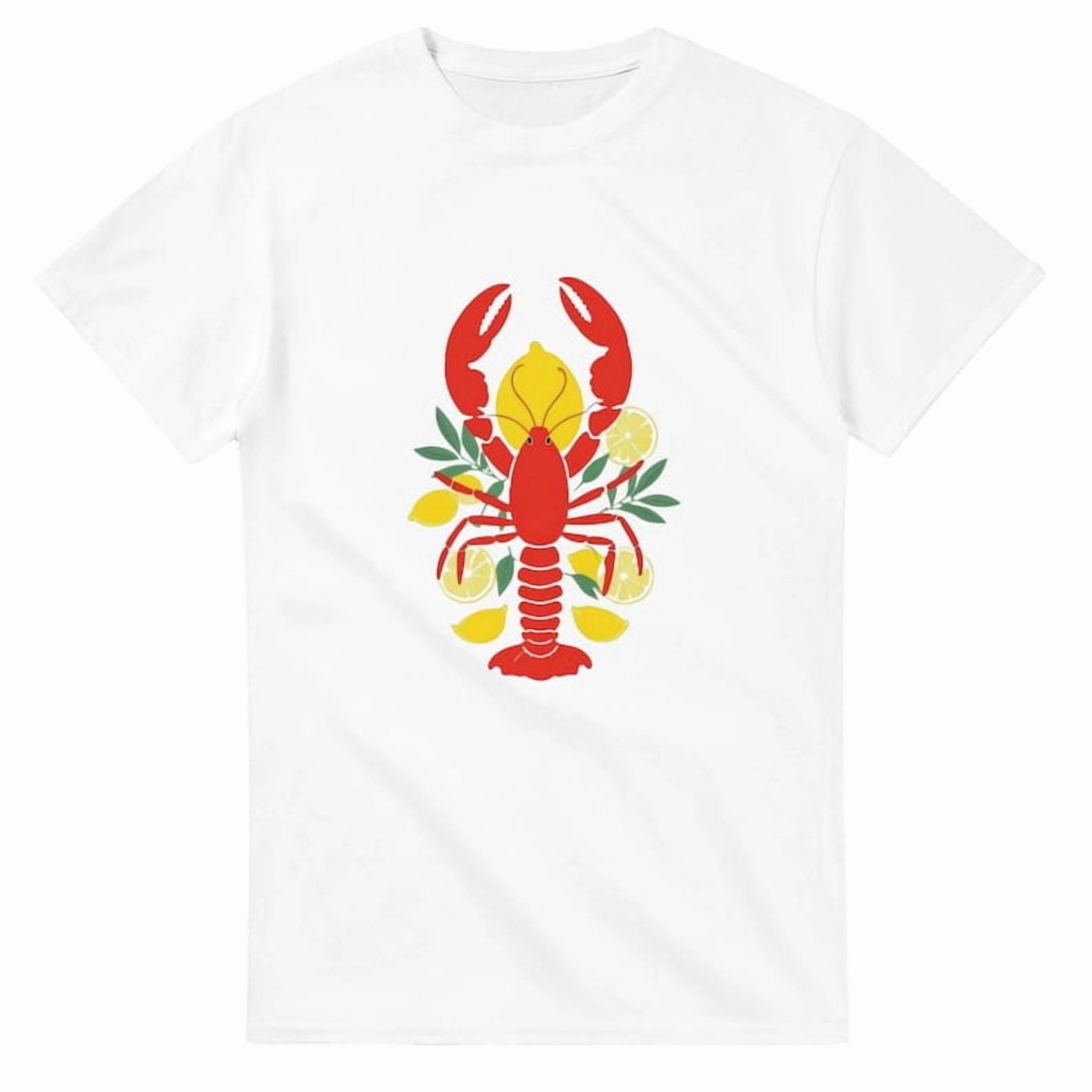 100% cotton tshirts men tee Red Lobster Lemon Shirt | Zesty Seafood ...