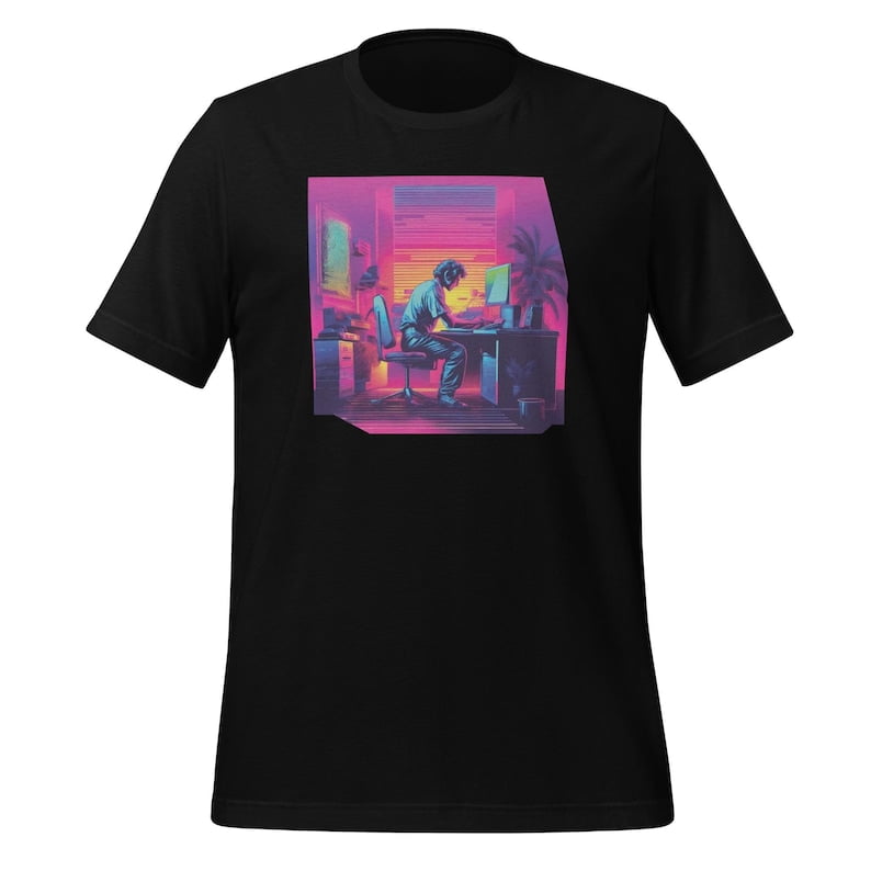 100% cotton tshirts men tee Retro Cyberpunk Office T-shirt, Festival ...