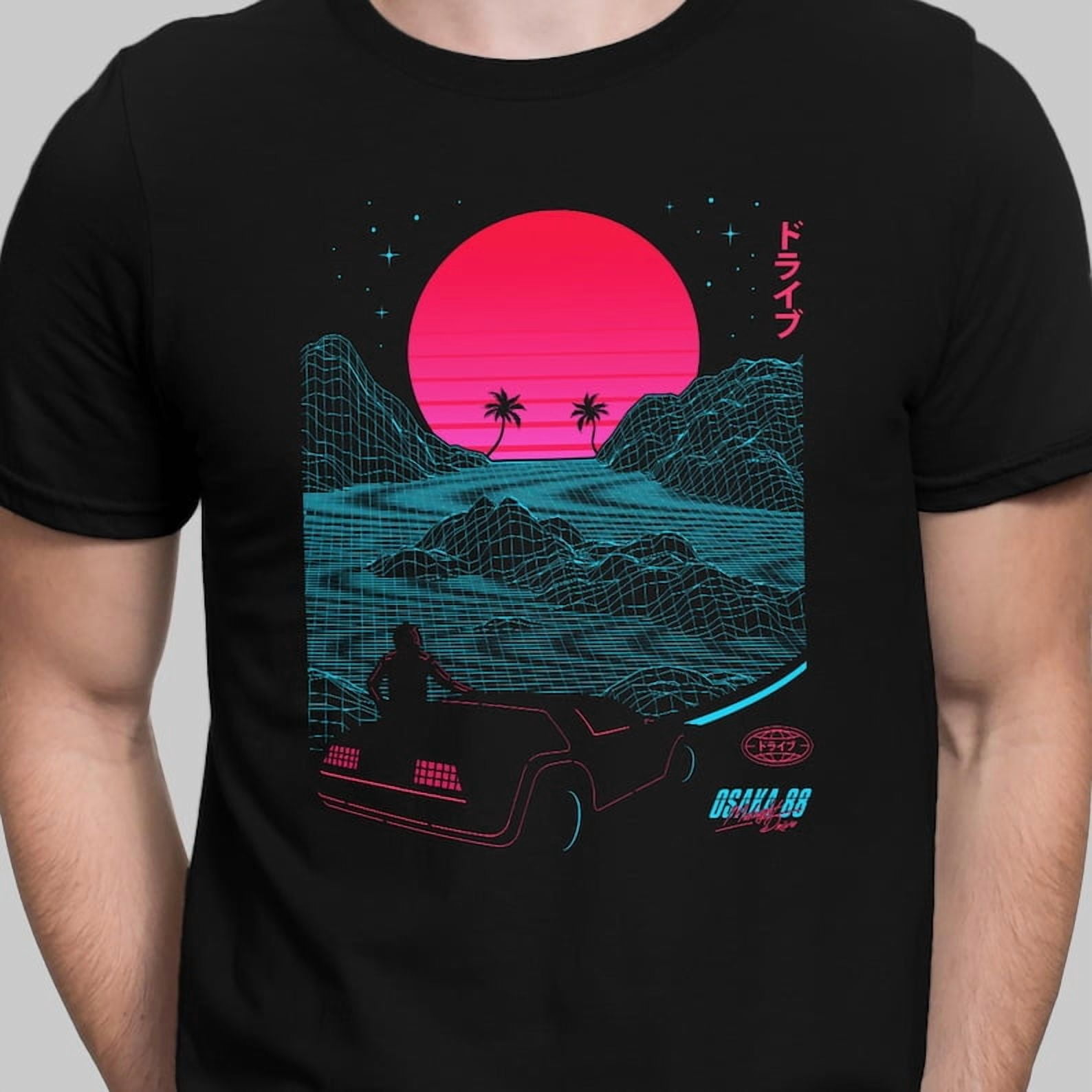 100% cotton tshirts men tee Retro Eighties Vaporwave T Shirt 80s ...