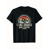 100% cotton tshirts men tee Retro I Like Snakes And Maybe 3 People ...