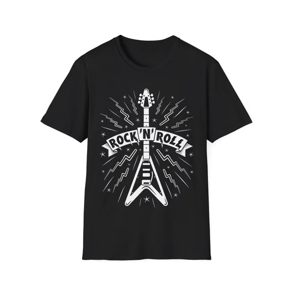 100% cotton tshirts men tee Rock'N'Roll Guitar T-Shirt, Guitarist Shirt ...