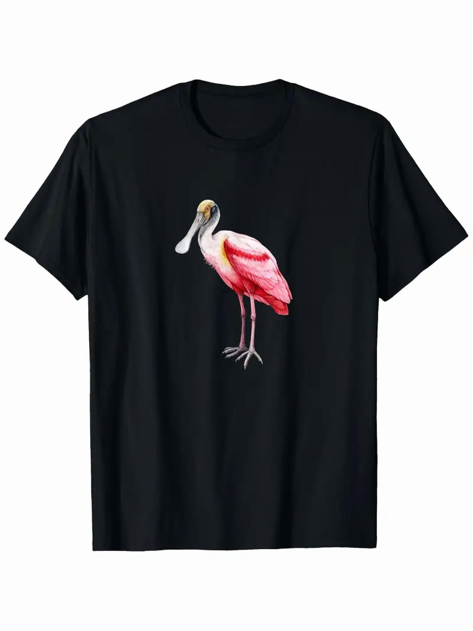 100% cotton tshirts men tee Roseate Spoonbill Tshirt Ibis Wading Bird ...