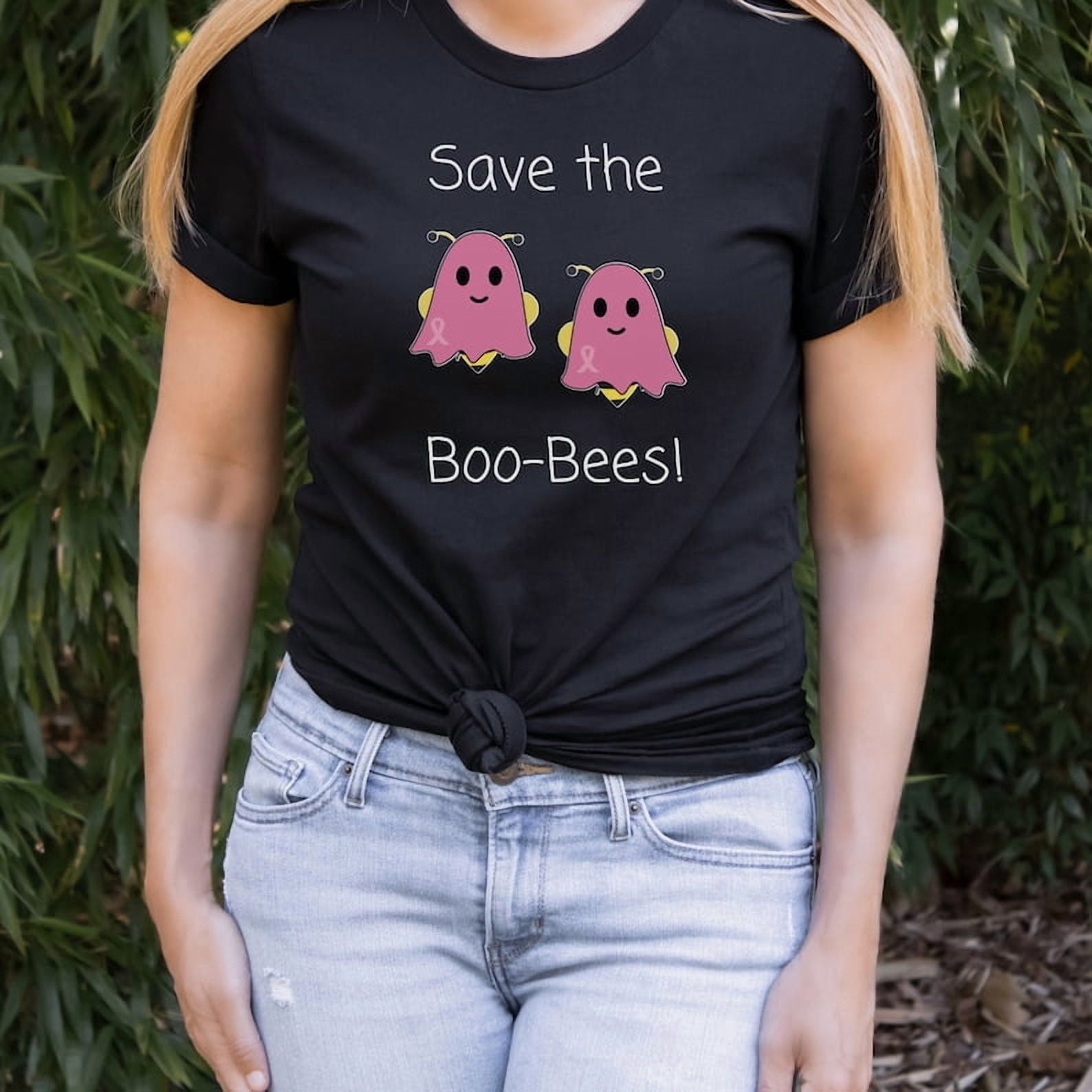 100% cotton tshirts men tee Save the Boo Bees, Adult Shirt, Breast ...