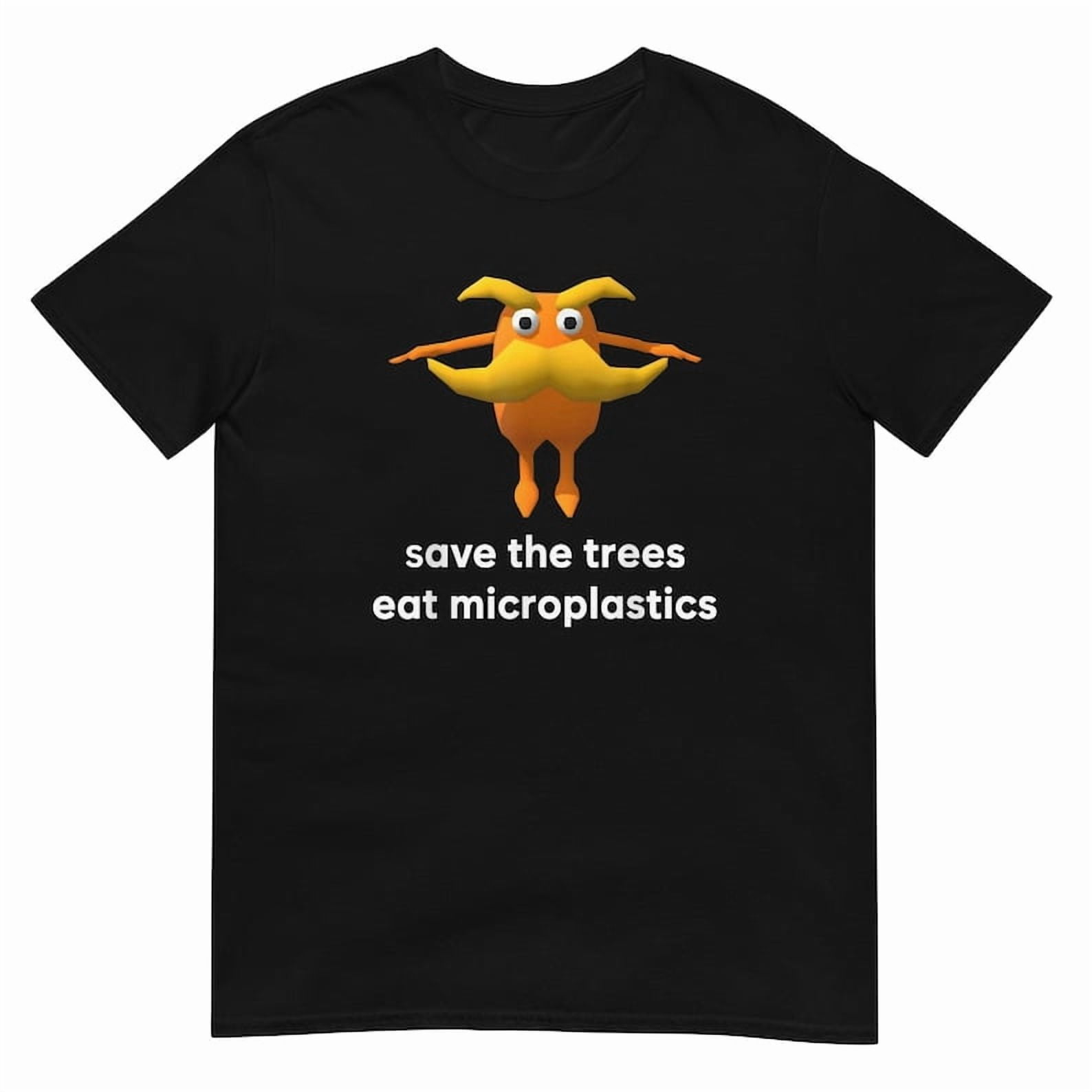 100% cotton tshirts men tee Save The Trees Eat Microplastics Shirt ...