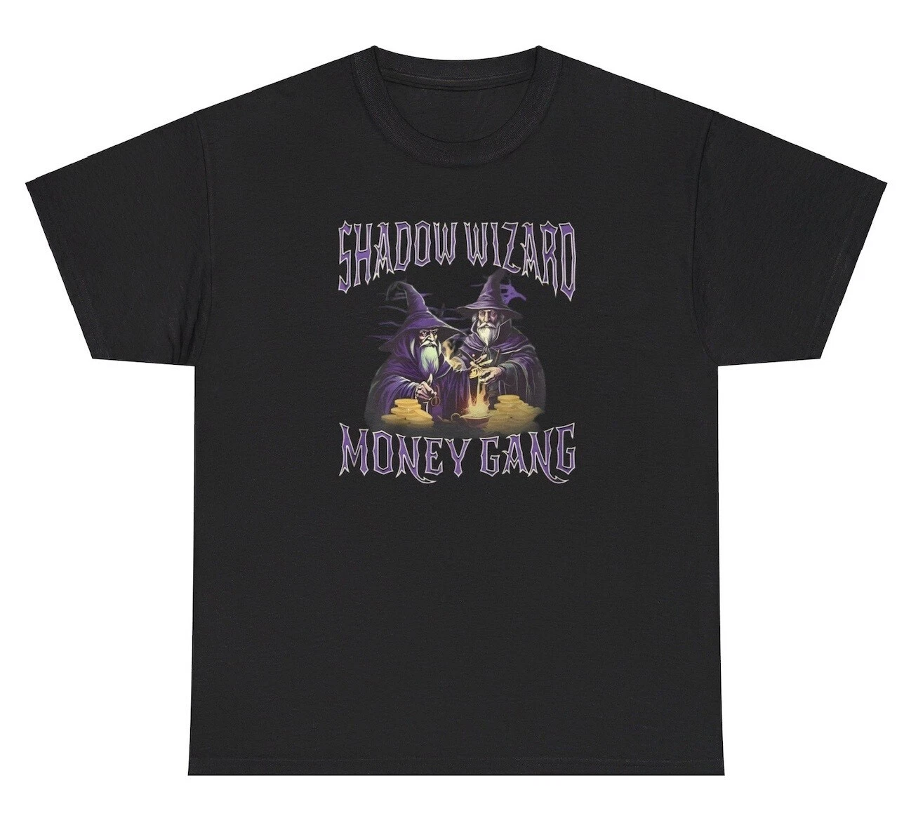 100% cotton tshirts men tee Shadow Wizard Money Gang Meme T Shirt Cursed Magic Weirdcore Gen Z ...