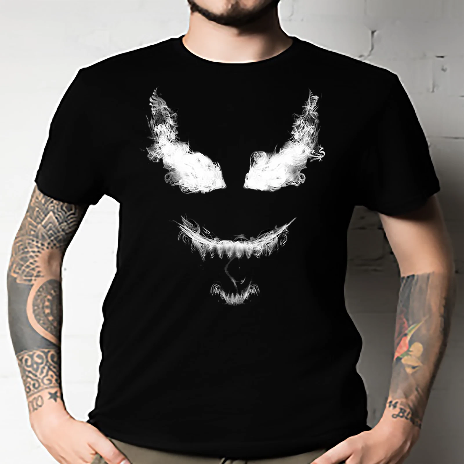 100% cotton tshirts men tee Smoke Symbiote T-Shirt venom Face Tongue ...