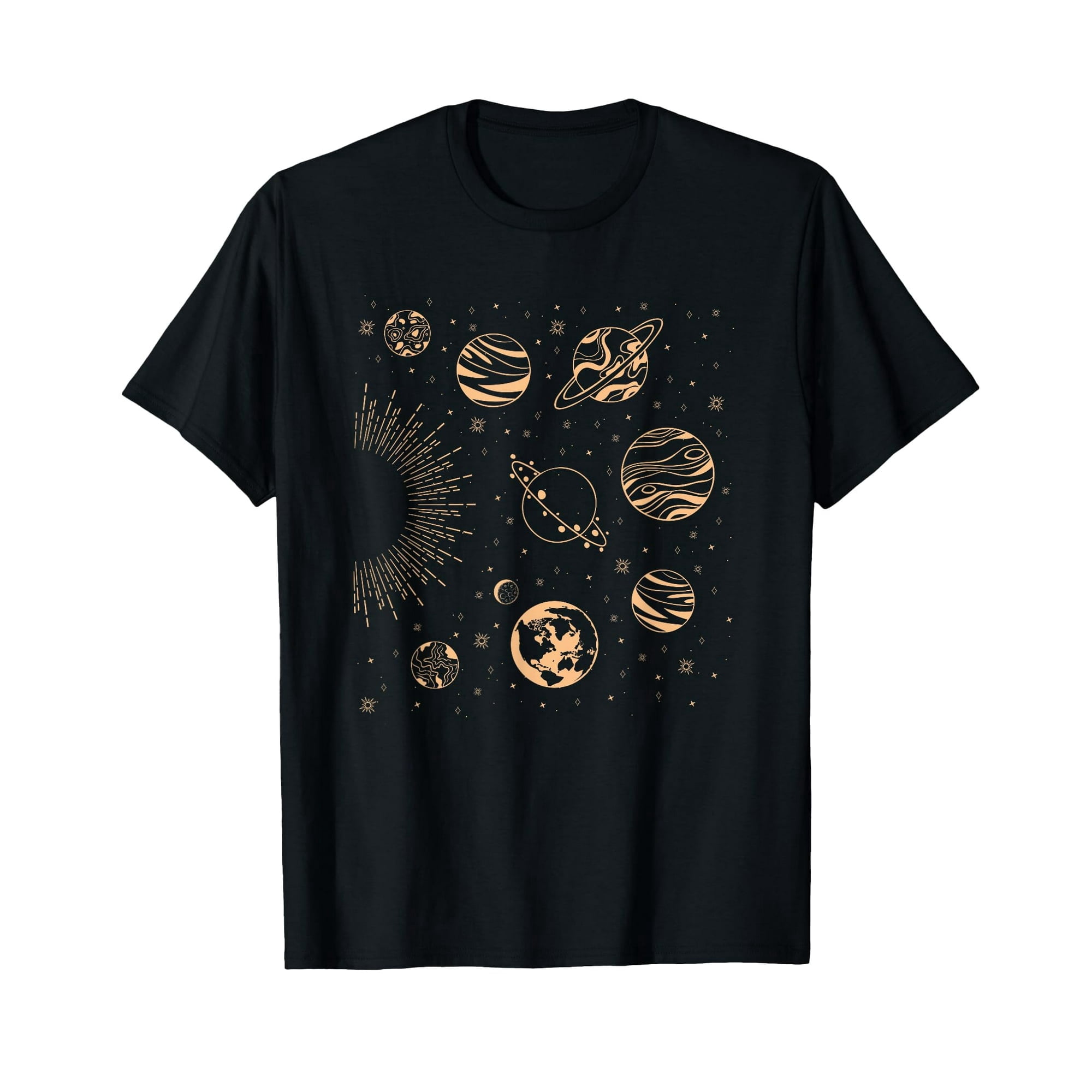 100% cotton tshirts men tee Solar System Planets Space Science Galaxy ...