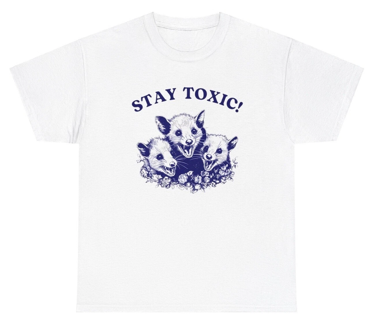 100% cotton tshirts men tee Stay Toxic Possum T Shirt Funny Weird ...