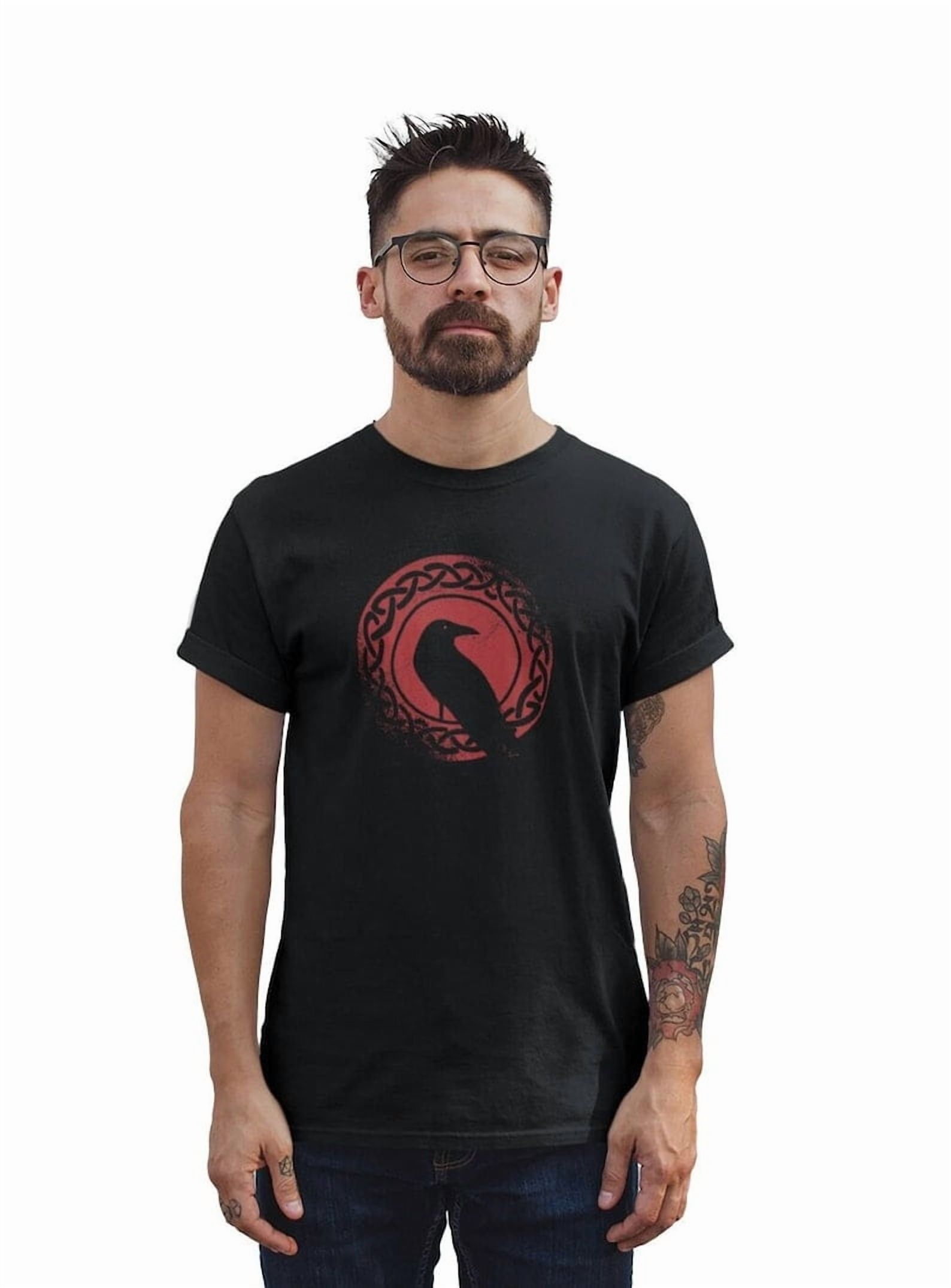 100% cotton tshirts men tee T-shirt Herren Rabe Motiv Shirt Celtic ...